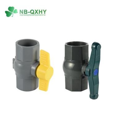 China Plastic Water Butterfly Handle PVC Octagonal Female/Male Ball Valve for Water Supply for sale