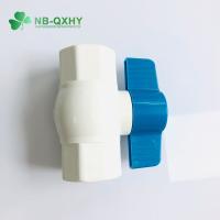 China Highly Durable ANSI Socket Red Handle White PVC Compact Ball Valve with UV Protection for sale