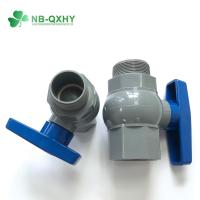 China Highly Durable ANSI Socket Red Handle White PVC Compact Ball Valve with UV Protection for sale