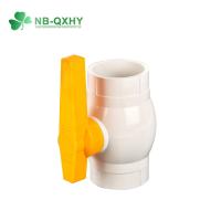 China Fixed Ball Valve for Water System PVC Plastic Yellow Handle Socket Straight Through Type for sale