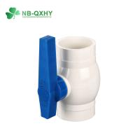 China Fixed Ball Valve for Water System PVC Plastic Yellow Handle Socket Straight Through Type for sale