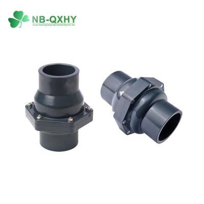 China Tubular Structure PVC Ball Check Valve for Reversing Flow Direction and Swing Spring for sale