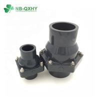 China Tubular Structure PVC Ball Check Valve for Reversing Flow Direction and Swing Spring for sale