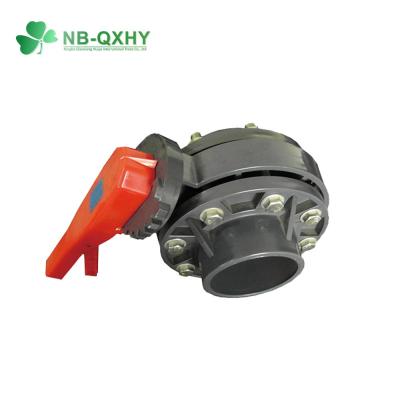 China Water Supply PVC Handle Material Wafer Butterfly Valve with Flange Connection and SS316 for sale