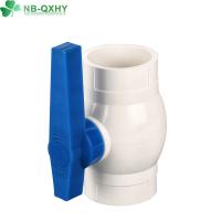 China Manual Driving Mode 1/2 prime prime -4 prime prime Blue Handle PVC Compact Ball Valves for sale