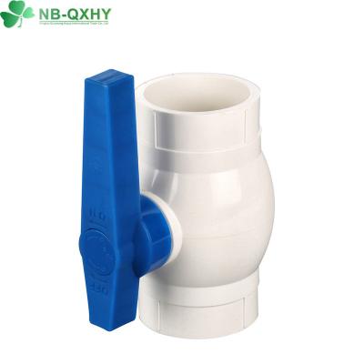 China Manual Driving Mode 1/2 prime prime -4 prime prime Blue Handle PVC Compact Ball Valves for sale