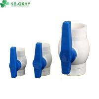 China Manual Driving Mode 1/2 prime prime -4 prime prime Blue Handle PVC Compact Ball Valves for sale