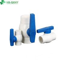 China Manual Driving Mode 1/2 prime prime -4 prime prime Blue Handle PVC Compact Ball Valves for sale