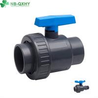 China Straight Through Channel PVC True/Single Ball Valves with EPDM Rubber PVC Ball for sale