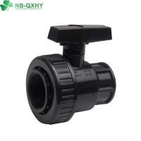 China Straight Through Channel PVC True/Single Ball Valves with EPDM Rubber PVC Ball for sale