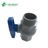 China Manual Driving Mode Gray PVC Octagonal Ball Valve with Male Female Threaded Connection for sale
