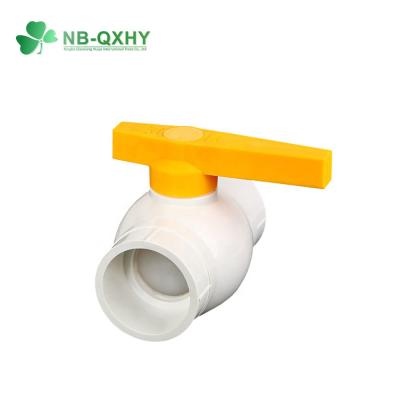 China Industry Applications 100% Material High Thickness UPVC/PVC Compact Round Ball Valve for sale