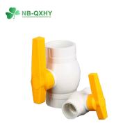 China Industry Applications 100% Material High Thickness UPVC/PVC Compact Round Ball Valve for sale