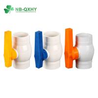China Industry Applications 100% Material High Thickness UPVC/PVC Compact Round Ball Valve for sale