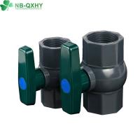 China 4 Inch Large Size Materials Straight Through Type Green Handle PVC Octangle Ball Valve for sale
