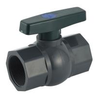 China 4 Inch Large Size Materials Straight Through Type Green Handle PVC Octangle Ball Valve for sale