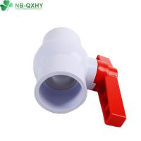 China Glue Connection Form Agricultural Irrigation Milk White PVC Control Valve Ball Valve for sale
