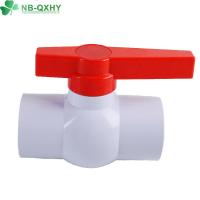 China Glue Connection Form Agricultural Irrigation Milk White PVC Control Valve Ball Valve for sale