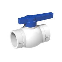 China Glue Connection Form Agricultural Irrigation Milk White PVC Control Valve Ball Valve for sale
