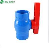 China Flexible Ball Valve Red Handle Blue Body Professional Support 1/2