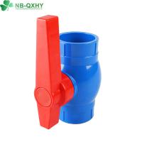 China Flexible Ball Valve Red Handle Blue Body Professional Support 1/2