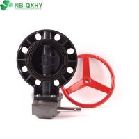 China QX Manual Flange Butterfly Valve for Sea Water EPDM Rubber Seat PVC Control Valve for sale
