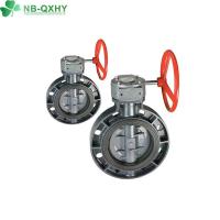 China QX Manual Flange Butterfly Valve for Sea Water EPDM Rubber Seat PVC Control Valve for sale