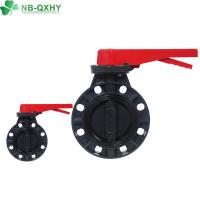 China Flange Connection PVC Manual Wafer Type Butterfly Valve for DIN ANSI JIS Standard for sale