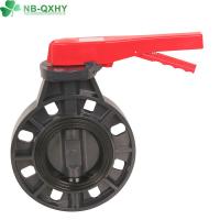 China Flange Connection PVC Manual Wafer Type Butterfly Valve for DIN ANSI JIS Standard for sale