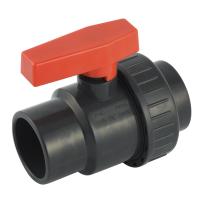 China 1/2 Inch to 4 Inch Plastic UPVC Single Union Ball Valve with Fixed Ball and EPDM O-Ring for sale