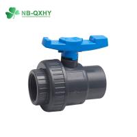 China 1/2 Inch to 4 Inch Plastic UPVC Single Union Ball Valve with Fixed Ball and EPDM O-Ring for sale