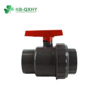 China 1/2 Inch to 4 Inch Plastic UPVC Single Union Ball Valve with Fixed Ball and EPDM O-Ring for sale