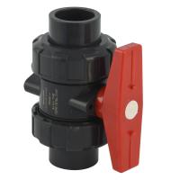 China ABS Body Special Handle Control Valve 2 PCS PVC True Union Ball Valve Low Temperature for sale