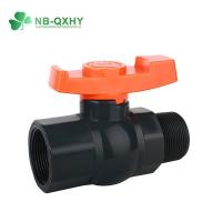 China 1/2 Inch to 4 Inch PVC Ball Valve Plastic Valve for Drain Water Drainage in White for sale