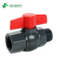 China 1/2 Inch to 4 Inch PVC Ball Valve Plastic Valve for Drain Water Drainage in White for sale