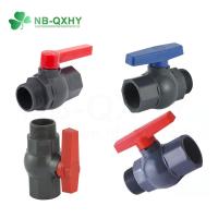 China 1/2 Inch to 4 Inch PVC Ball Valve Plastic Valve for Drain Water Drainage in White for sale