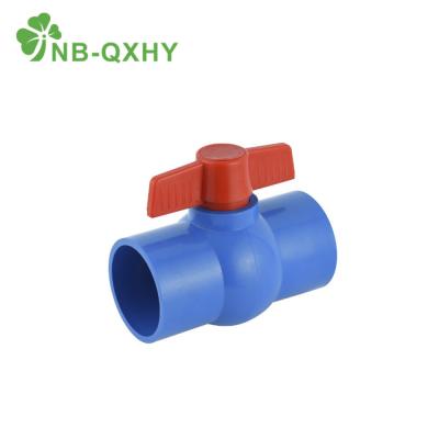 China 1/2 Inch to 6 Inch Blue Thailand PVC Ball Valve for Water Supply Customized Request for sale