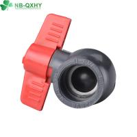 China Red Handle Grey Body Round Ball Valve PVC Octagonal Ball Valve for Garden Hose for sale