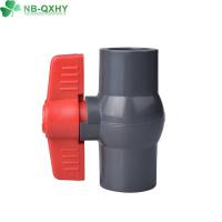China Red Handle Grey Body Round Ball Valve PVC Octagonal Ball Valve for Garden Hose for sale