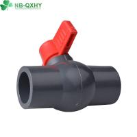 China Red Handle Grey Body Round Ball Valve PVC Octagonal Ball Valve for Garden Hose for sale