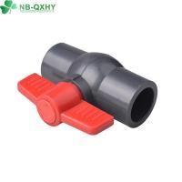 China Red Handle Grey Body Round Ball Valve PVC Octagonal Ball Valve for Garden Hose for sale