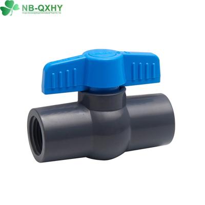China Chinese PVC Compact Ball Valve with Glue Connection Form and All Size of Colorful Box for sale