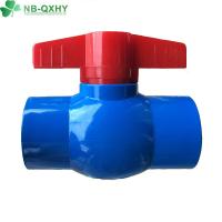 China Chinese PVC Compact Ball Valve with Glue Connection Form and All Size of Colorful Box for sale