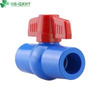 China Chinese PVC Compact Ball Valve with Glue Connection Form and All Size of Colorful Box for sale