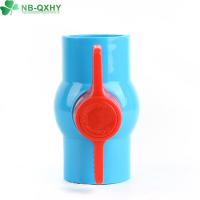 China Straight Through Type Blue Body Red Handle PVC Irrigation Ball Valve for Swimming Pool for sale