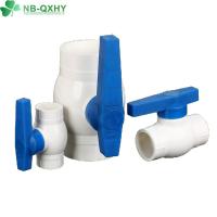 China DIN Standard PVC Compact Ball Valve for Hot Cold Water Straight Through Channel for sale