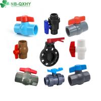 China Blow-Down Valve Chinese Thread PVC Octagonal Ball Valve with Red and Blue ABS Handle for sale