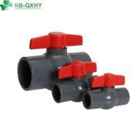 China Blow-Down Valve Chinese Thread PVC Octagonal Ball Valve with Red and Blue ABS Handle for sale