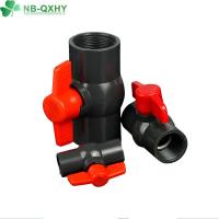 China Blow-Down Valve Chinese Thread PVC Octagonal Ball Valve with Red and Blue ABS Handle for sale