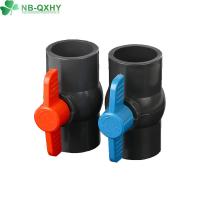 China Blow-Down Valve Chinese Thread PVC Octagonal Ball Valve with Red and Blue ABS Handle for sale